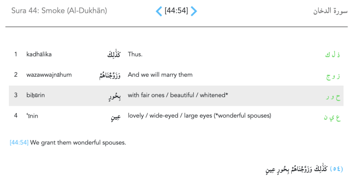 Meaning of Hurun In The Quran – Quran Talk Blog