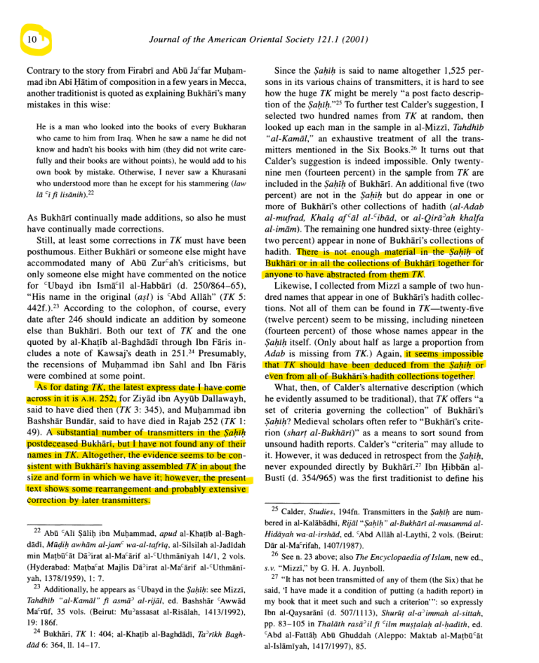 The Circular Logic of Hadith Biographies (Ilm al-Rijal) – Quran Talk Blog