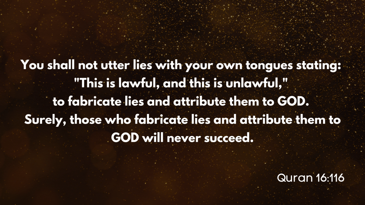 Falsely Claiming Halal and Haram is Shirk – Quran Talk Blog